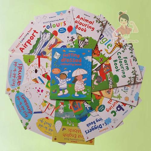 Jual Buku Mewarnai Anak Usborne First Colouring Books with Stickers ...