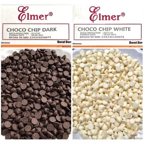 Jual Elmer Dark & White Choco Chip Kerucut 250gr – Chocolate Chips ...
