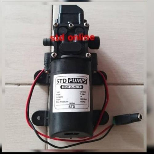 Jual Pompa steam soket drat dc 12v 160 psi pump assy otomatis - Hitam ...