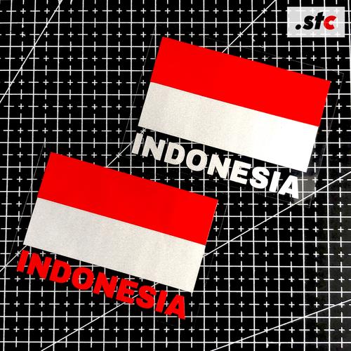 Jual (isi 02) Stiker Cutting Bendera Indonesia 7x5 CM Stiker Merah ...