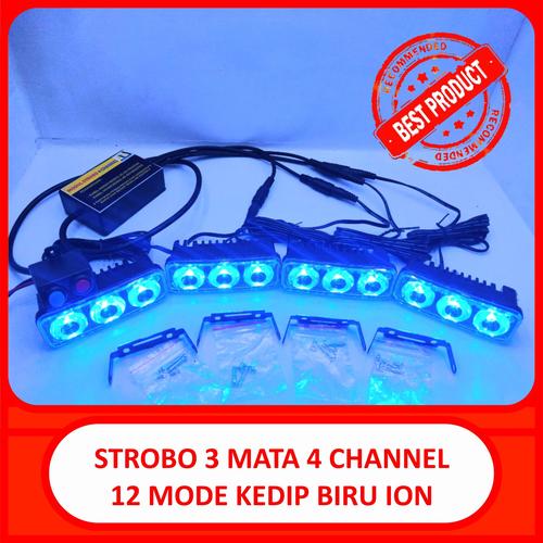 Jual strobo 3 mata biru ion model e03 4 channel lampu 11 mode strobo - Kota Bandung - NMA SHOP ...