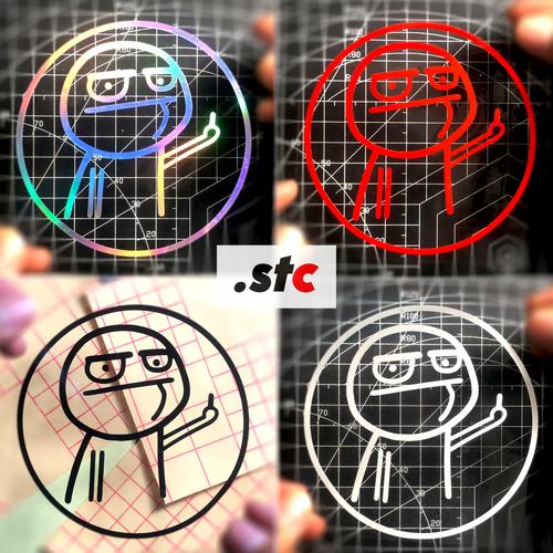 Jual Sticker Cutting FUCEK Lucu Motor & Mobil | Setiker Meme Middle ...