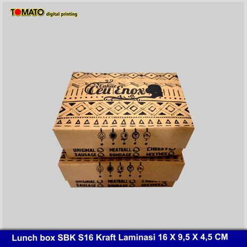 Jual Paper Lunch Box SBK S16 Kraft Laminasi - 16x9.5x4.5 Cm, Cetak 1 ...