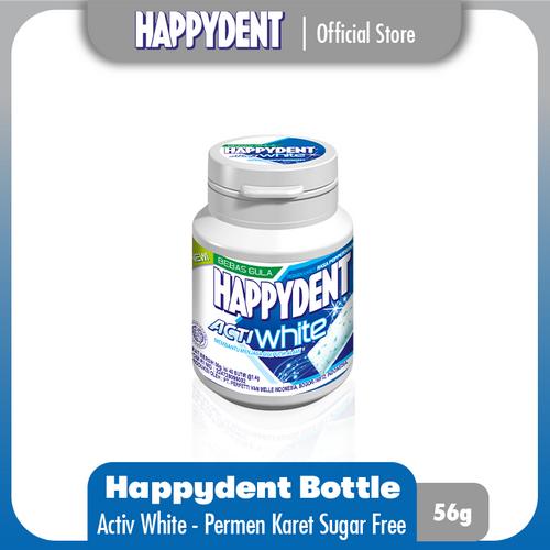 Promo Happydent Acti White Sugar Free Bottle 56g - Permen Karet Bebas ...