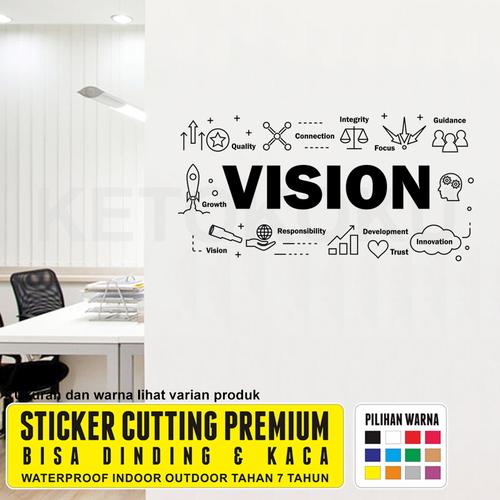 Jual Sticker Dinding Kaca Motivasi Kantor Vision Cutting Stiker Office ...