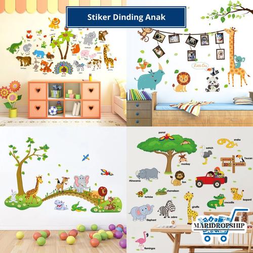 Jual STIKER DINDING ANAK GAMBAR HEWAN WALL STIKER ANIMAL STUDI DTIKER ...