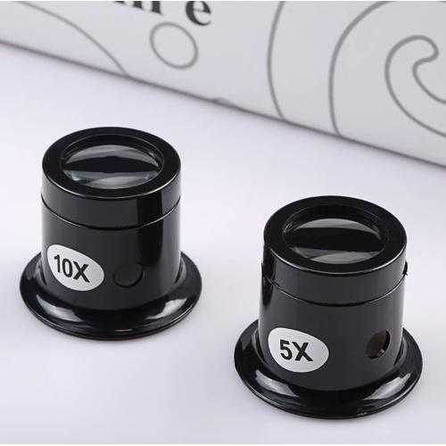 Jual Kaca Pembesar 5x 10x Eye Loop reparasi eye microscope eye piece jam hp - 5x - Kab ...
