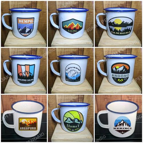 Jual Mug Cangkir Enamel Jadul Gunung Andong Argopuro Kerinci Slamet #10 ...