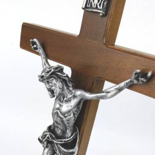 Jual Salib Duduk Altar Meja Doa Ibadah Kayu Corpus Yesus INRI 30 cm ...
