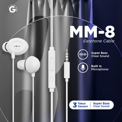 Promo Headset Kabel Inbox MM-8 | Earphone Cable Super Bass dengan Mic ...
