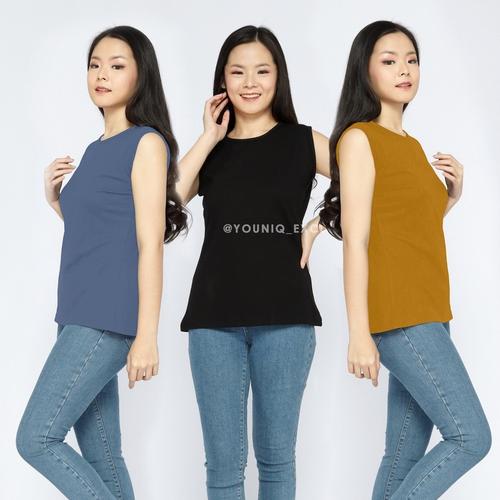 Jual Inner Kaos Tanpa Lengan Sleeveless Unisex By YOUNIQ - Putih, XXL ...