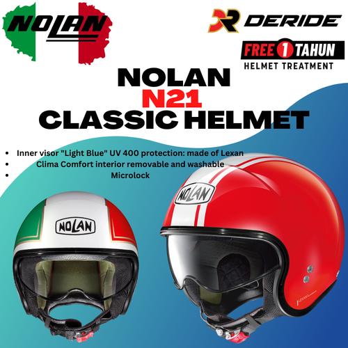 Jual HELM NOLAN N21 HELM MOTOR HALF FACE SNI CLASSIC RETRO SINGLE VISOR ...