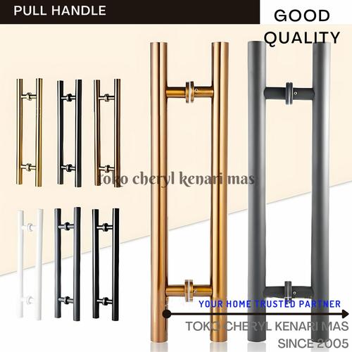 Jual PULL HANDLE GAGANG PINTU RUMAH BULAT HITAM BLACK 80 CM BERTU9000 ...
