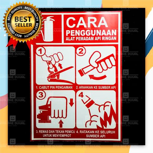Promo Sticker | Stiker Cara Penggunaan Apar | Pemadam Kebakaran ...