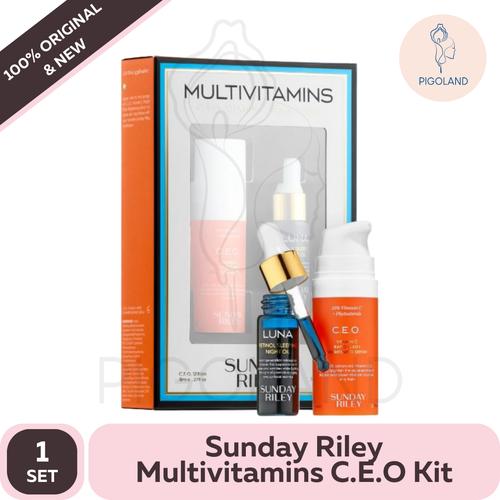 Jual Sunday Riley Multivitamins CEO Vitamin C Serum and Luna Kit Set ...