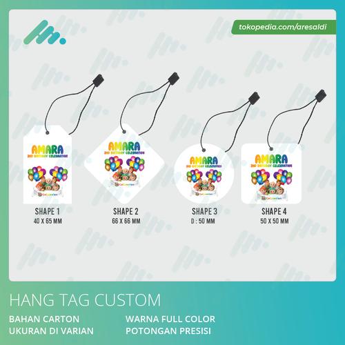 Jual Cetak Hang Tag Custom Label Gantungan Snack Ulang Tahun Kartun ...