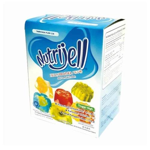 Jual Nutrijell Jelly Plain 15gr per box isi 12 pcs nutri jell plain ...