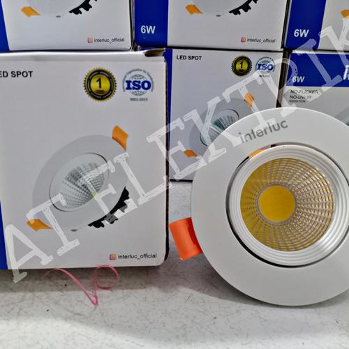 Jual INTERLUC LED Spot Light 6 Watt Cahaya Kuning 3000k dan Putih 6000k ...