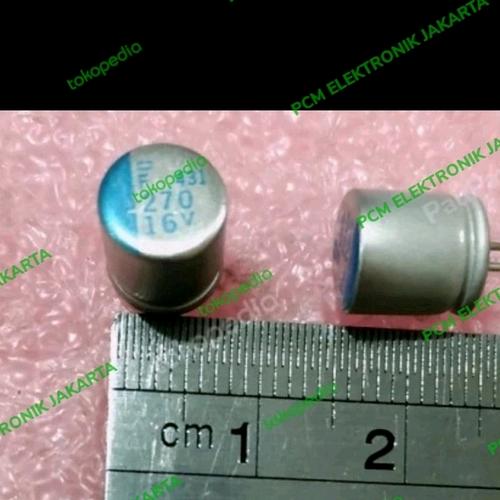 Jual solid capacitor kapasitor elco elko 270uf 16v 270 uf 16volt 16 ...