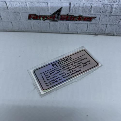 Jual stiker Warning Sticker PENTING PRINTCUT - Jakarta Timur - farrel ...