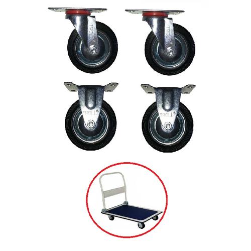 Jual Roda 4 inch Handtruck / Troli Lipat, Rubber Series 2H & 2M ( 1 set ...