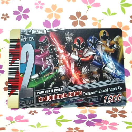 Jual power ranger card battle silver dx power final quintuple katana v3 ...