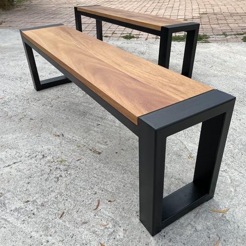 Jual Bench bangku kayu minimalis kombinasi kaki besi hollow - Kab ...
