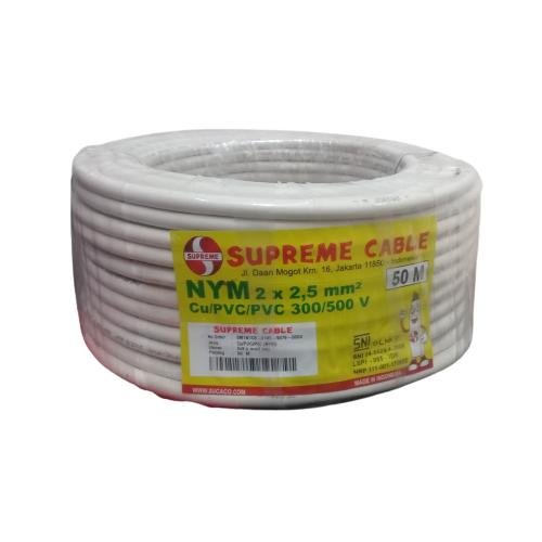 Jual NYM 2X2.5 50M 100M SUPREME | KABEL PUTIH KAWAT ROL 50M 100M - roll ...