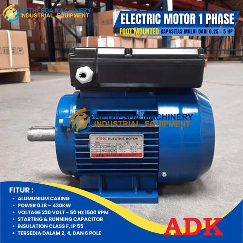 Jual DINAMO MOTOR LISTRIK ADK 0.5 hp 0.75 hp 1hp 1.5 hp electric motor ...