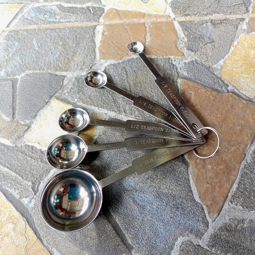 Jual Sendok Takar - Sendok Ukur Set stainless 0.5ml/1.25ml/2.5ml/5ml ...