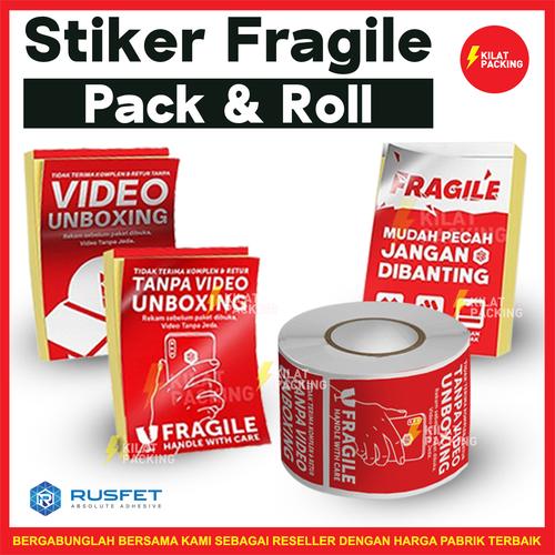 Jual Stiker Label Wajib Video Unboxing / Sticker FRAGILE TERMURAH Per ...