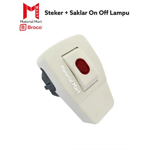 Jual Broco Steker Saklar | Colokan Steker Saklar On Off White |Steker ...