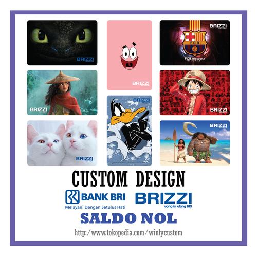 Jual KARTU BRI BRIZZI ETOLL DESIGN CUSTOM 1 SISI / 2 SISI SALDO NOL NEW ...
