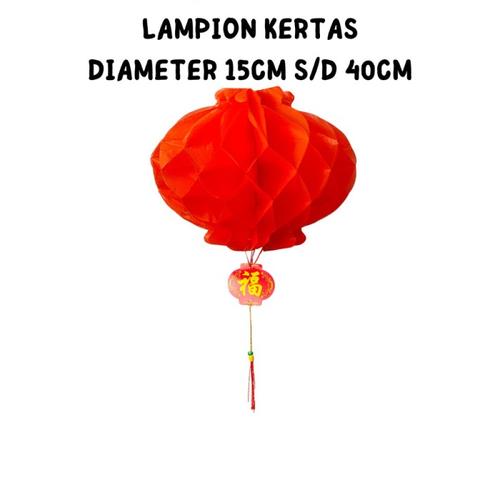 Jual Lampion Plastik Gantung Imlek Bulat Honeycomb Merah Dekorasi ...