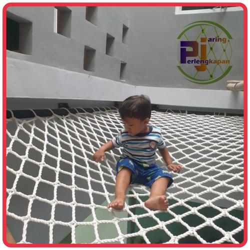 Jual jaring safety net jaring pengaman nilon 6mm lubang 8cm - Kab ...