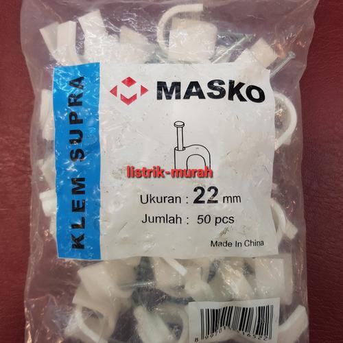 Jual Masko Klem Clip Kabel Cable No.22 No22 mm Beton Supra Isi 50 Buah ...