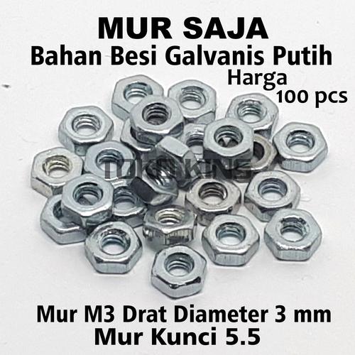 Jual Mur putih 3mm M3 per 100 pcs - Jakarta Barat - TOKO KINS | Tokopedia