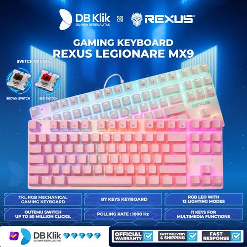 Jual Keyboard Gaming Rexus Mecha Legionare MX9 TKL RGB WHITE - Rexus ...