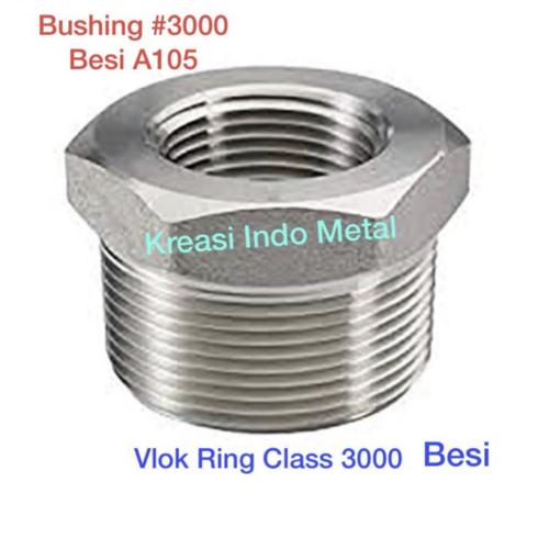 Jual Vlok Ring /Bushing #3000 Besi (2,5 x 2 ) Drat NPT Volk Volg 21/2 ...