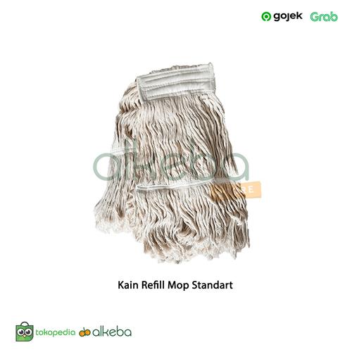 Jual Kain Refill Mop Putih Standart biasa refil lap pel putih standar - Kota Bandung - alat ...