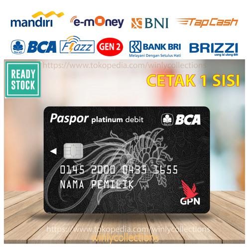 Jual KARTU EMONEY MANDIRI BCA BNI BRI DESIGN PLATINUM CARD BATIK - 1 ...