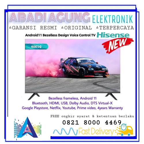 Jual HISENSE 40E5G - ANDROID TV LED DIGITAL 40 INCH BEZELLESS 40E5 ...