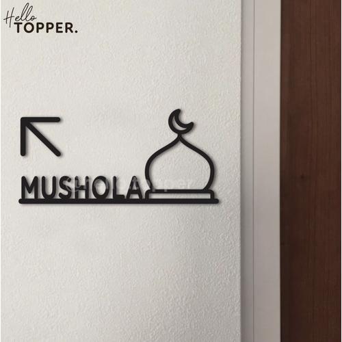Jual Stiker Sign Mushola Akrilik | Mushola Sign Acrylic Sticker Modern ...