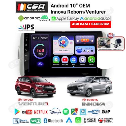 Jual Head Unit Android 10 Inchi + DVR Dashcam For Toyota Innova Reborn ...