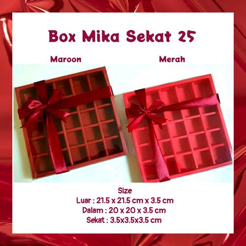 Jual Box Mika Sekat 25 Nastar Coklat Brownies Dus Packaging Kemasan ...
