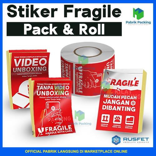Jual Stiker Unboxing +Fragile | Sticker Label Video Buka Paket Murah ...