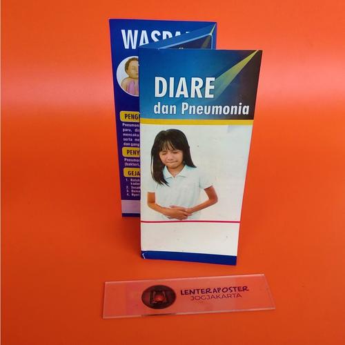 Jual Leaflet/brosur Cara mengatasi Diare di rumah dan waspada Pneumonia ...