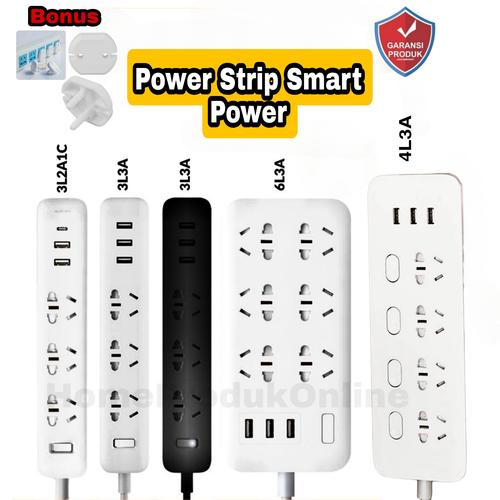 Promo Colokan Listrik Stop Kontak Mi Smart Power Strip Plug Port USB Hp ...