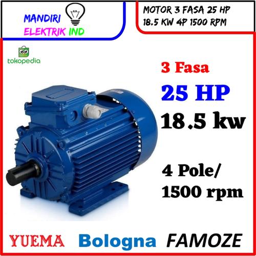 Jual Motor Listrik 3 Fasa 25 HP Motor 25 HP Dinamo 25 HP Elmot 25 HP YU ...