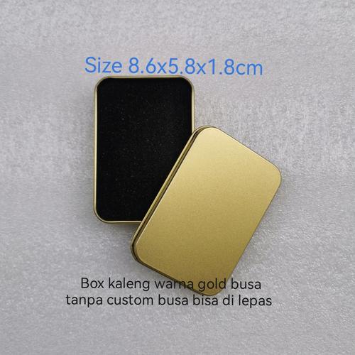 Jual Box kotak kaleng universal tanpa jendela warna gold - Kota ...